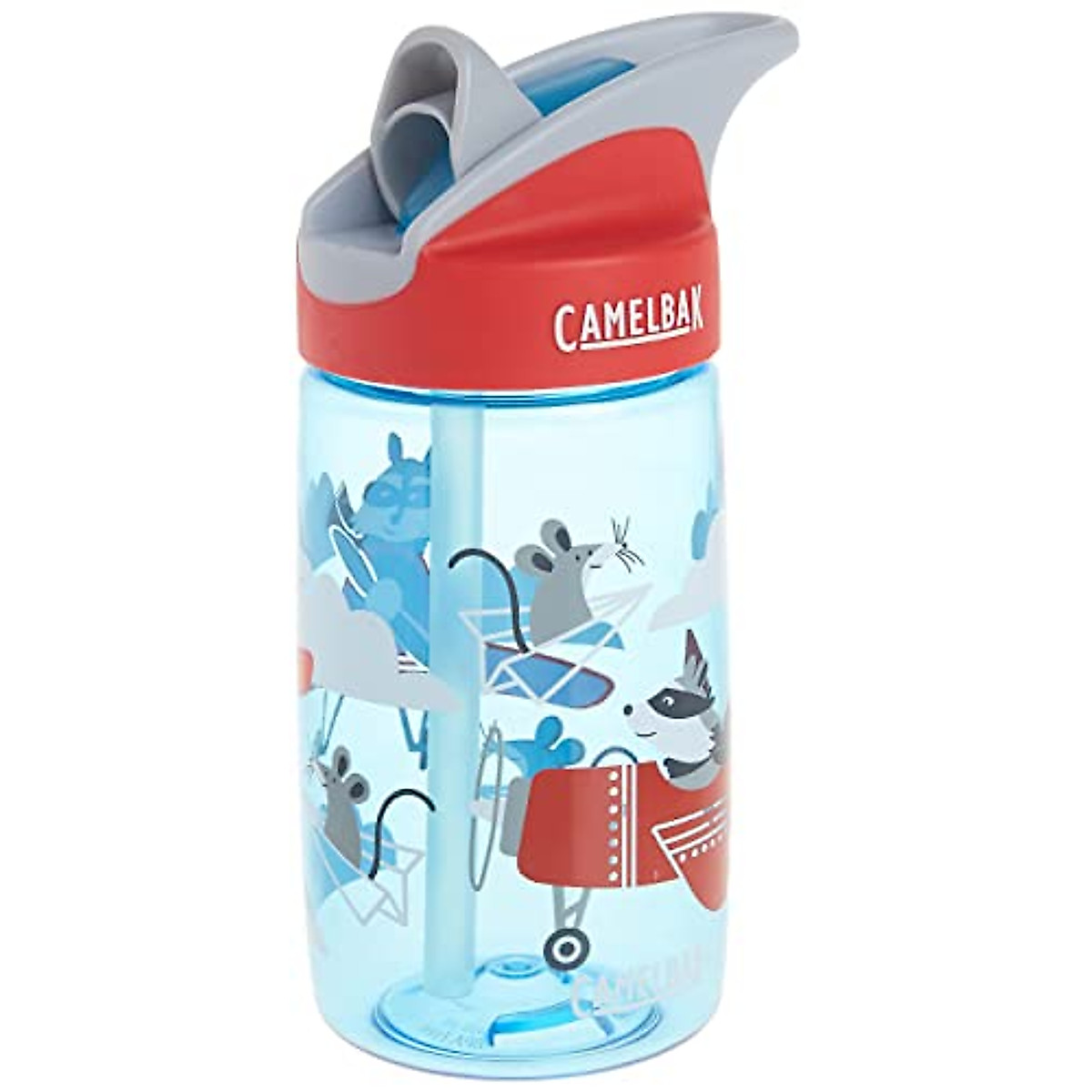 CamelBak Eddy Kids Water Bottle, Airplane Bandits.4 L & eddy Kids Bite Valves, 4-Pack