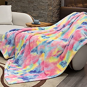 Fleece Throw Blanket Cozy Soft Lightweight Throw Blankets Warm Plush Blue Fall Blankets and Throws Couch Sofa Bed Camping Travel Picnic Outdoor Blanket Bedding Kid Baby Boys Girls Adults 60x80 in