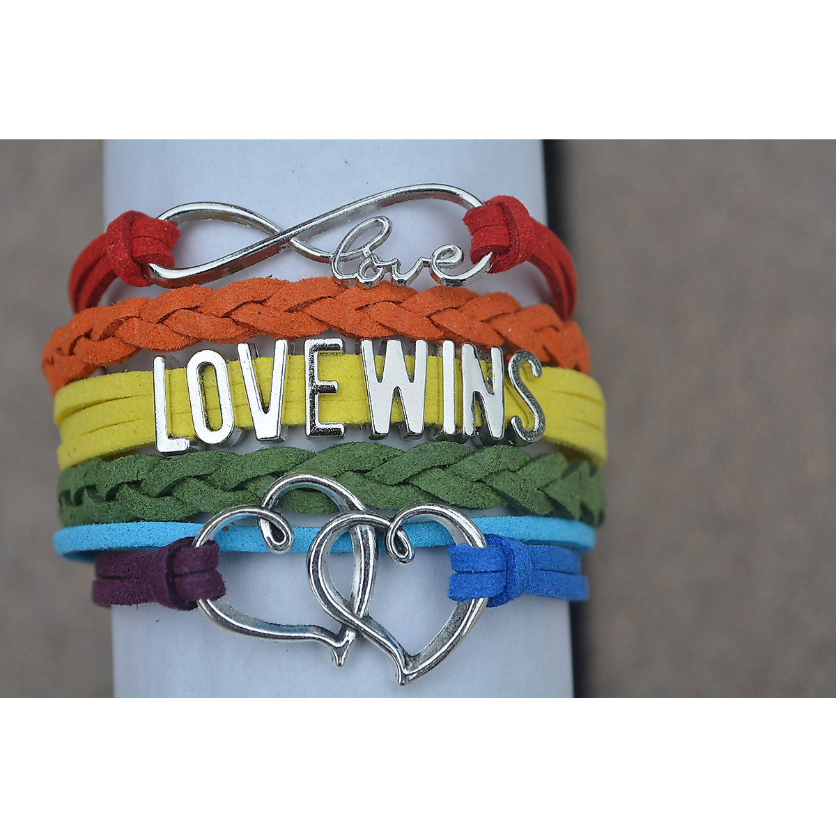 Infinity Collection LGBT Bracelet, Love Wins Bracelet- Lesbian Pride Jewelry, Rainbow Pride Bracelet & Lesbian Gifts
