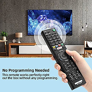 Gvirtue RMT-TX100U Universal Remote Control Replacement for Sony-TV-Remote All Sony LCD LED UHD HDTV Bravia Smart TVs with Netflix Button