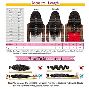 Hair Extensions, Wigs & Accessories Brazilian Deep Wave Hair 3 Bundles with 4 * 4 Closure Natural Black 100% Human Hair Remy Bundles Hair Extension for Women