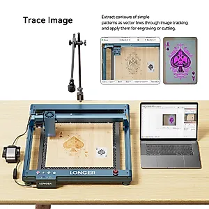 Longer New LightBurn Camera Kit for Laser Engravers – 5MP HD Precision Auto Positioning, Supports Video Recording, Multi-Task Engraving, and Job Preview, Covers a Large Area of 740x560mm