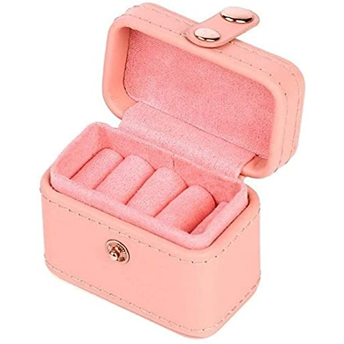 ZZYINH AN207 Portable Fresh Simple Ear Stud Jewlery Box Small Earrings Ring Multi-Function Jewelry Box Small Jewelry (Color : Pink)