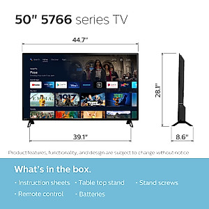 PHILIPS 50" Class 4K Ultra HD Android Smart LED TV with Google Assistant 50PFL5766/F6