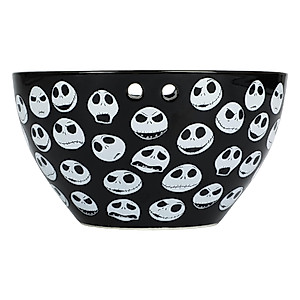 Bioworld Nightmare Before Christmas Jack Skellington On-The-Go Ceramic Ramen Bowl With Chopsticks
