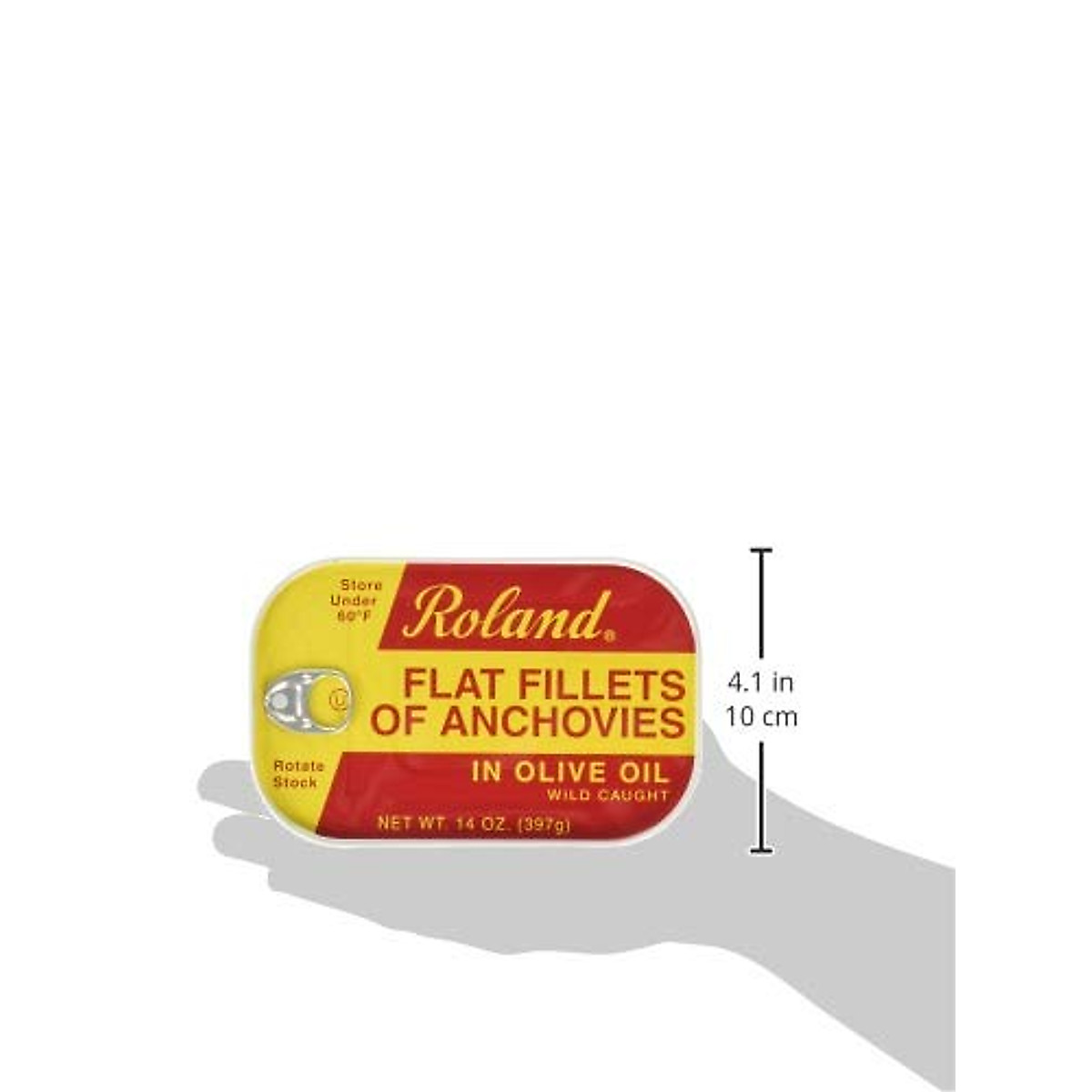 Roland Wild Caught Flat Fillets of Anchovies in Olive Oil 14 oz