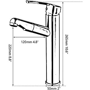 QFZFQOLSS Faucet Bath Basin Faucet Pull Out Mixer Chrome Faucet Sink Mixer Tap Vanity Hot Cold Water Bathroom Faucets,Kitchen faucets