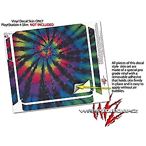 Tie Dye Swirl 105 - Decal Style Skin fits Sony PlayStation 4 Slim Gaming Console