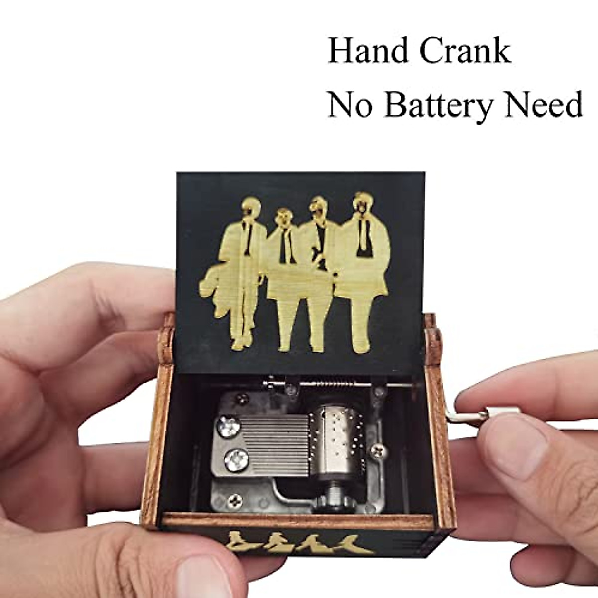 Beatles music box, wooden hand-cranked music box, wooden toys for star fans, gifts for boyfriends and kids, Valentine's Day, birthdays, Halloween and Christmas. (Beatles song)