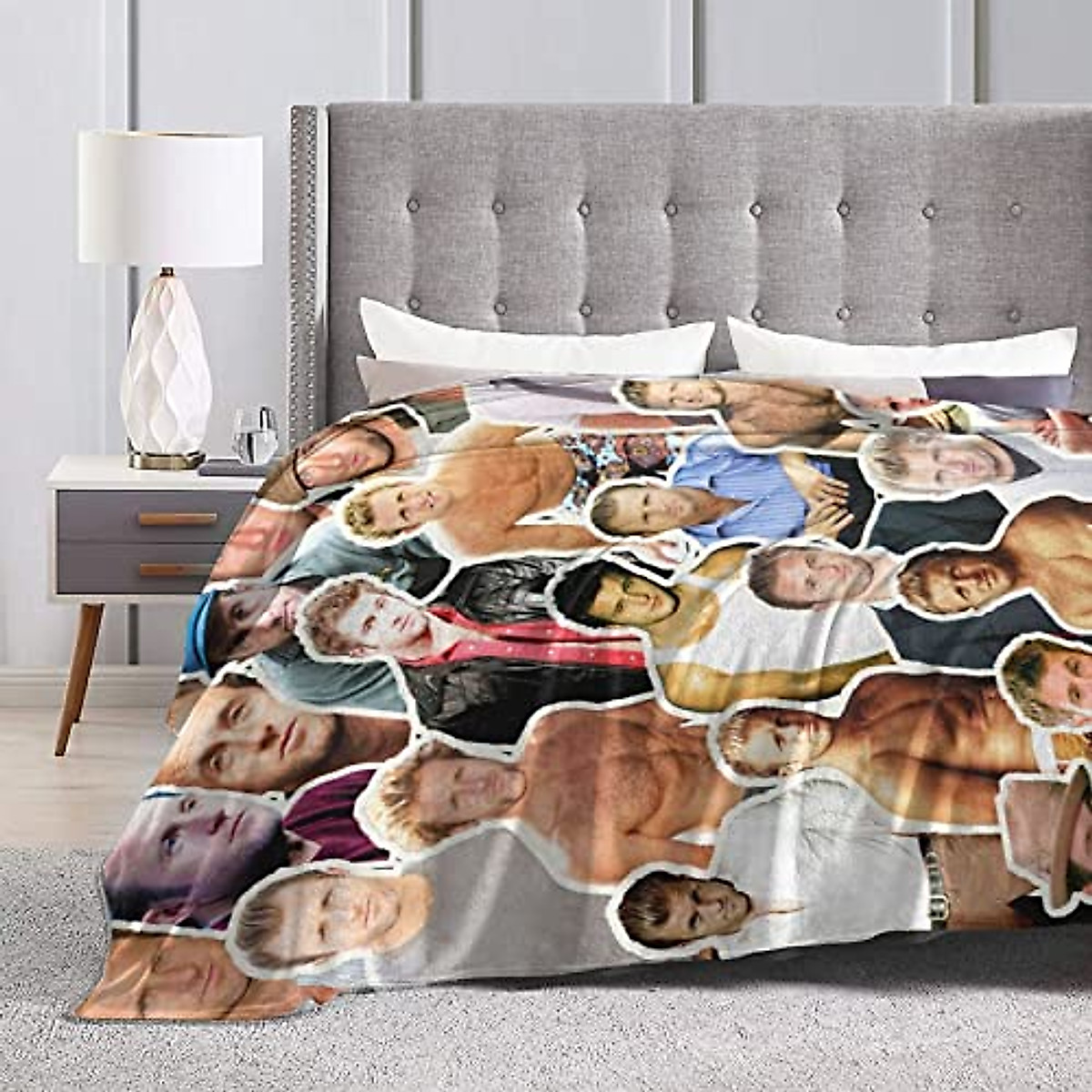 Blanket Scott Caan Soft and Comfortable Warm Fleece Blanket for Sofa, Office Bed car Camp Couch Cozy Plush Throw Blankets Beach Blankets