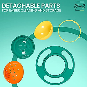 CheemZ Gyro Bowl for Toddlers-Baby Magic Bow-360 for Kids Age 1 To 3 Years-Spill Resistant Bowls for Toddlers with Lid and 360 Bowl Rotations, Mess Free Snack Bowls for Toddlers, 17 x 17 x 7cm - Green