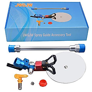 JWGJW 120025 Spray Guide Accessory Tool for All Airless Paint Sprayer 7/8" w/ 517 Tip with 10 Inch Extension Pole