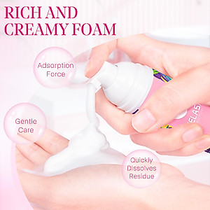 Setgnur Lash Shampoo for Lash Extensions 60ml Eyelash Extension Cleanser Lash Shampoo Cleaning Kit with Shampoo Brush & Mascara Brush-No Irritating Foaming Eyelash Makeup Remover for Home Salon Use