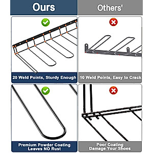 PrimZooty Boot Rack Wader Hanger Wall Mounted- (4 Pair) Sturdy Metal Boot Organizer, Tall Shoe Holder for Closet, Entryway, Indoor, Garage