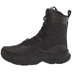 Under Armour Men's Stellar G2 Side Zip Military and Tactical Boot, Black (001)/Pitch Gray, 11