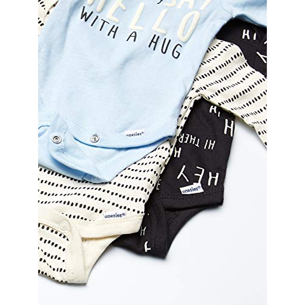 Gerber Baby Boys' 6-Pack Long-Sleeve Onesies Bodysuit, Bear, 0-3 Months