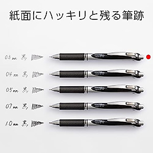 Pentel BLN73-A EnerGel Ink Ballpoint Pen, 0.3, Black, 10 Pieces