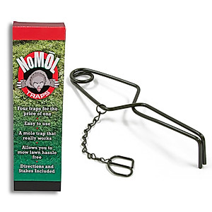 NoMol® Mole Trap by Wildlife Control Supplies – Wire Tong Underground Spring Trap – Safe & Effective Pest Control for Commercial & Residential Use – Great for Backyards, Gardens, & Flower Beds