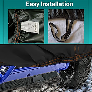 QYMOTO Go Kart Cover,Go Kart Accessories 2 Seater Coleman KT196 Outdoor All Weather Protection Waterproof Windproof GK200, CK196,Baja,TrailMaster,Mudhead Buggy Parts