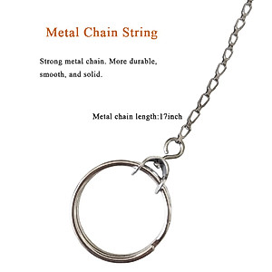 Badge Reels Retractable 2Pack Heavy Duty Badge Reel with Metal Chain, WENSUNNIE Metal ID Nurse Badge Reel Retractable Card Holder Keychain with Clip for Nurse Accessories for Work