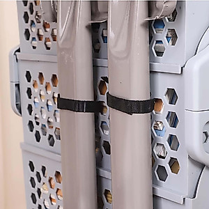 Atkits Rolling Book Shelf Organizer 6 Tier Movable Bookshelf Cart Magazine Rack Book Carts with Wheels for Bedroom Living Room Home School,Purple