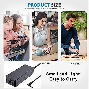 45W Laptop Charger for HP 14 15 inch Laptop 14-dq0030nr 14-dq0070nr 14-dq0060nr 15-f211wm 15-f233wm 15-f278nr 15-r052nr Series 741727-001 19.5V 2.31A Replacement AC Adapter Notebook Power Supply Cord