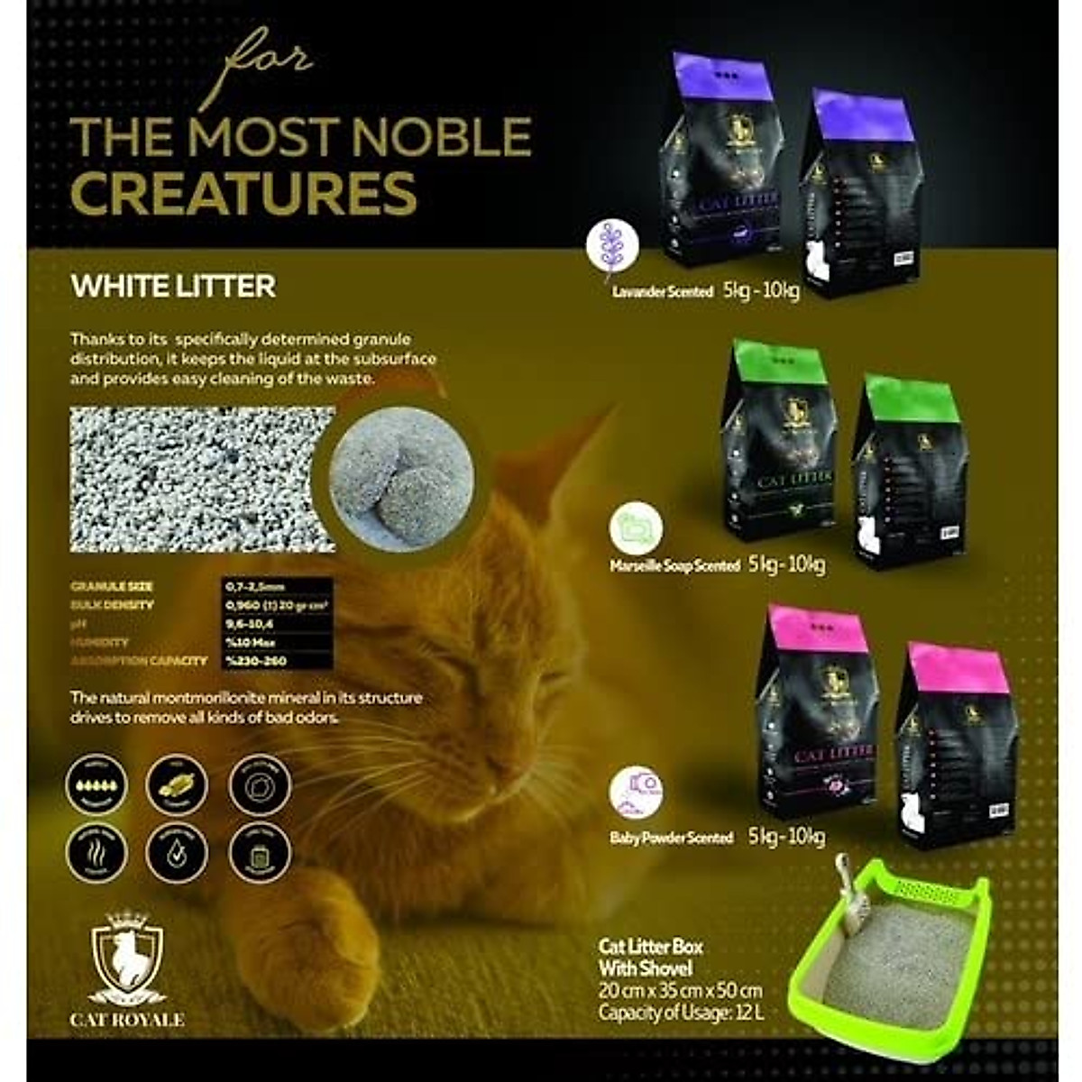 CATROYALE Lavander Scented CAT Litter 10 LT. (20 LBS.)