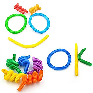 24Pack Pop Tubes,Stocking Stuffers , Party Favors Goodie Bag Stuffer Fidget Tubes Classroom Prizes for Kids