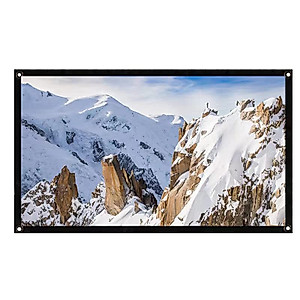 Projection Screen 16:9, Silvosid Foldable Portable Movie Screen 100 Inch Support Double Sided Projection for Home Theater Outdoor Movie Night Indoor