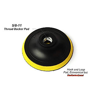 Z-Leap 4" Hook and Loop Backer Pads with 5/8-11 Thread for Sanding Polishing (2-Pcs)