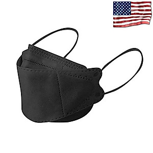 Cookinty 50Pcs Black White Pink Adults Disposable Face_Mask 4 Ply Adjustable Breathable Funny Holiday Face_Mask