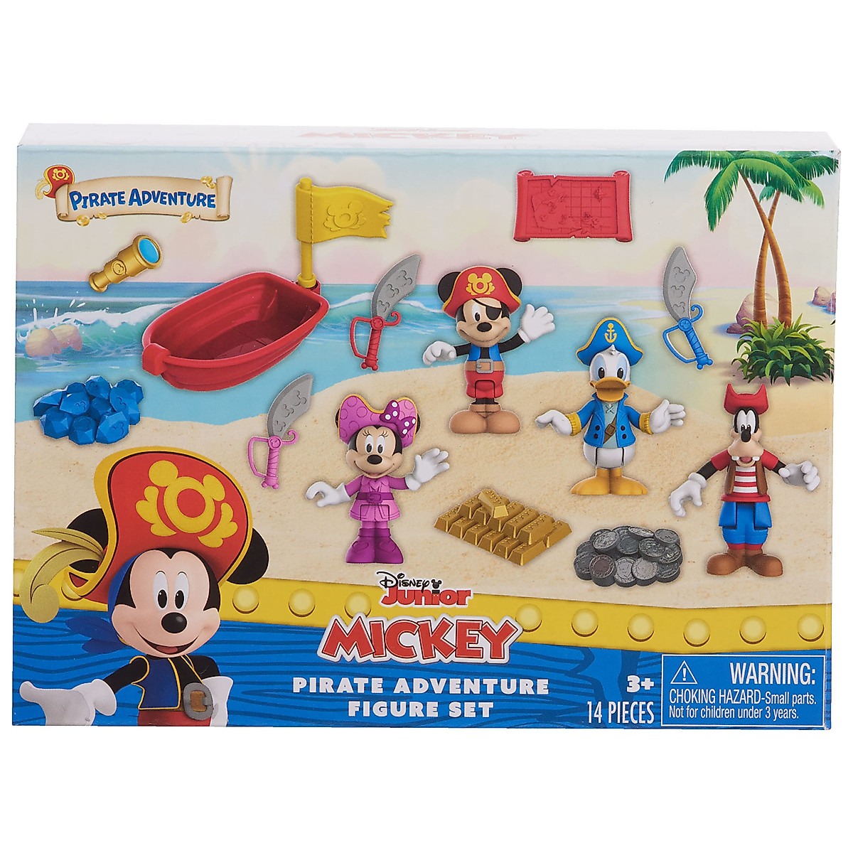 Mickey Mouse Pirate Adventure Figure Set, Kids Toys for Ages 3 Up, Amazon Exclusive