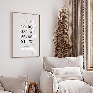 Dear Mapper Lincoln United States View Abstract Road Modern Map Art Minimalist Painting Black and White Canvas Line Art Print Poster Art Line Paintings Home Decor (Set of 3 Unframed) (16x24inch)