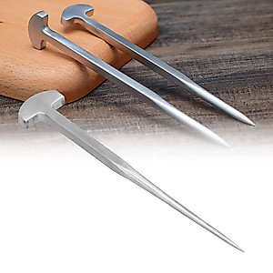 Joyzan Eel Spike, Kill Fish Nail Stainless Steel T Shape Sushi Chef Tools Hand Household Polished Killing Carp Catfish Slender Sashimi Knife Japanese Style Shop Home Kitchen Restaurant Supplies