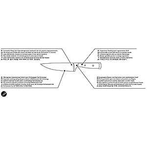 WMF Knife Block with 6 Pieces Grand Class Performance Cut Double Serrated Blade Made in Germany Forged Special Blade Steel - Stainless Steel Rivets Plastic Handles Knife Block of Bamboo