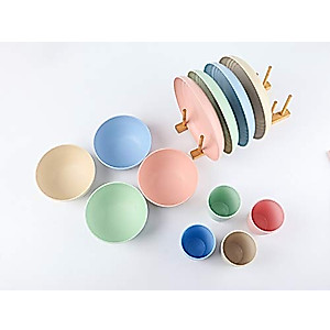 ECOSTAR Wheat Straw Dinnerware Sets, 28-Piece Kids Plates and Bowls Sets, Cutlery, Microwave Safe Unbreakable Dinnerware for Parties, Picnic, College Dorm, Camping, RV (Classic)