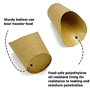 CAMKYDE 50 Pcs French Fries Holder, 12oz Disposable Paper French Fry Cups Charcuterie Cups for all Occasions (12oz)