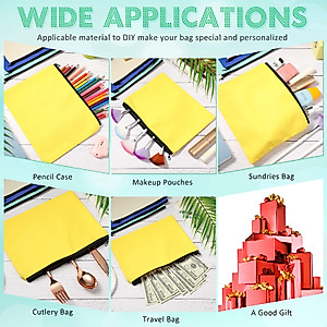 30 Pieces Canvas Makeup Bag Canvas Zipper Pouch Canvas Makeup Bags Bulk Canvas Cosmetic Bags Cosmetic Bags Bulk Multipurpose for Classroom School Office DIY Supplies,15 Colors (23.5 x 17.5 cm)