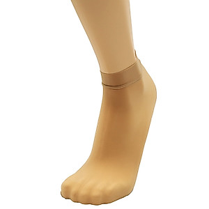 Mona's Choice Mens Ice Silk Ankle Socks (Pack of 5, Nude)