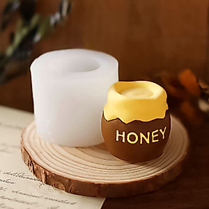 JeVenis Bumble Bee Cake Mold Bumble Bee Cake Decoration Honey Jar Party Favors Honey jar Mold Soap Fondant Mold Candle Mold