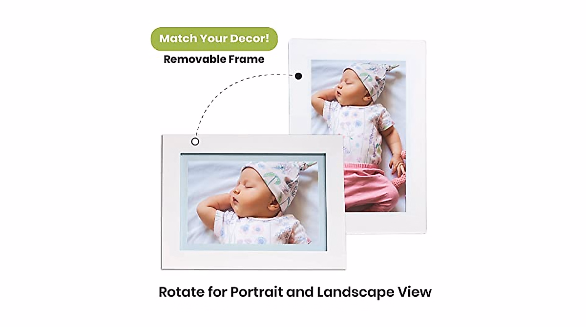 PhotoSpring 10" WiFi Digital Photo Frame | Easy Family Sharing