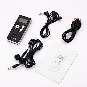 8GB Digital Voice Recorder Voice Activated Recorder for Lectures Audio EVP Recorder Mini Portable Tape Dictaphone with Playback Mp3 Player