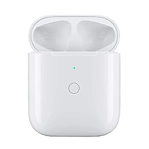 Wireless Charging Case Earbuds 2nd Generation Replacement for Pro with Bluetooth Pairing Sync Button,Support Wired & Wireless Charging - White