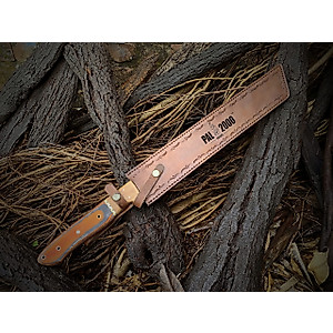 HUN-6032 Custom Handmade Spring Damascus Sword with Sheath