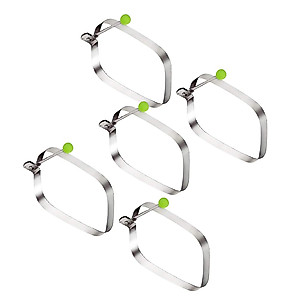 TOPBATHY 5pcs Mousse Rings Cake Baking Egg Rings Stainless Steel Shaper Rectangular Non Stick Pastry Mold Mould for Kitchen Cooking Size M 709ml