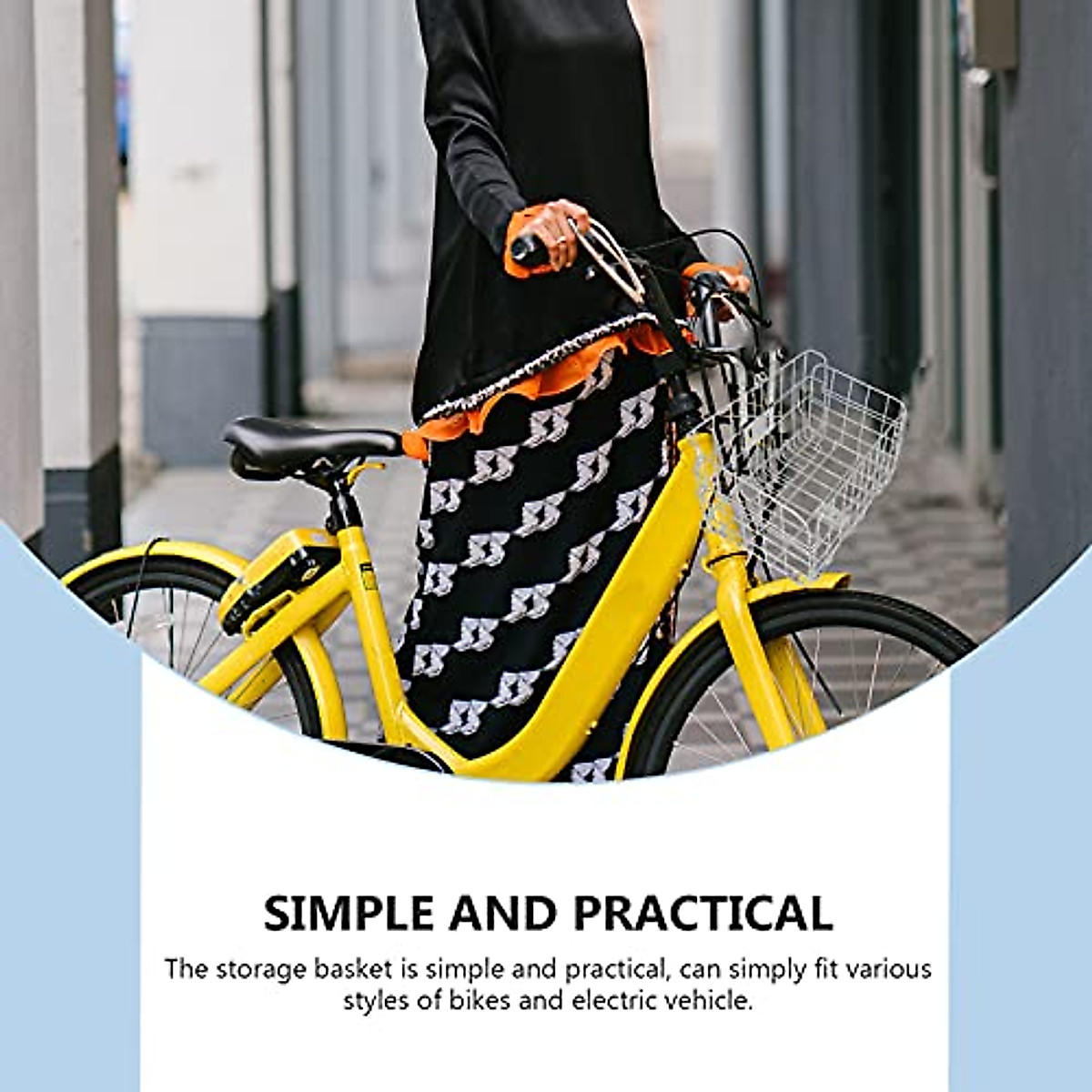 Alipis 1pc Off Mesh Bicycles Silver Lid Frame Road Front Replacement Mountain Folding Collapsible in Iron Rack Baskets Cruisers Back with Accessory Hanging Lift Handlebar Bike Container