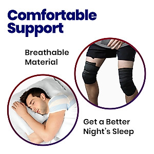 Elastic Knee Compression Sleeve Bandage Wraps | Knee Support Straps for Legs, Thighs, Hamstrings Ankle & Elbow Joints Reduce Swelling | Lymphatic Relief & Elastic Bandage | Women & Men (Small 59 Inch)