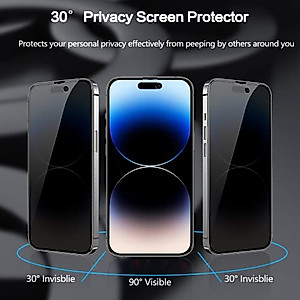 sorlnern [2 Pack] iPhone 14 Pro Max Privacy Screen Protector for iPhone 14 Pro Max Anti-spy Tempered Glass Film [full Coverage], 9H Hardness Anti-scratch Private Screen Accessories [6.7”] 2022