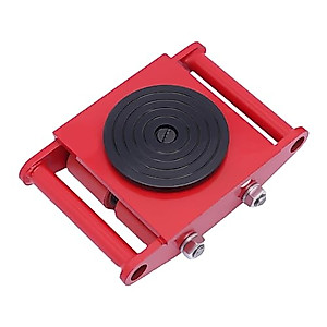 Namiose 6T Industrial Machinery Mover 13200LBS Machinery Moving Machine Dolly Skate Roller Heavy Duty w/ 360° Rotation Cap and 4 Rollers & PU Wheels for Moving Equipment (Red)