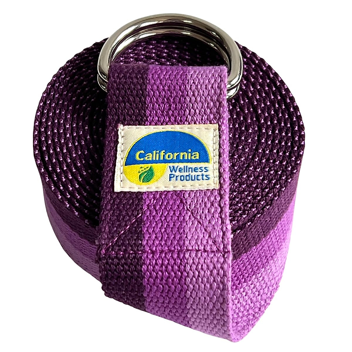 California Wellness Products Yoga Strap - yoga belt strap - yoga straps for stretching - exercise strap with Extra Safe Adjustable D-Ring Buckle for Pilates - yoga band for Women & Men